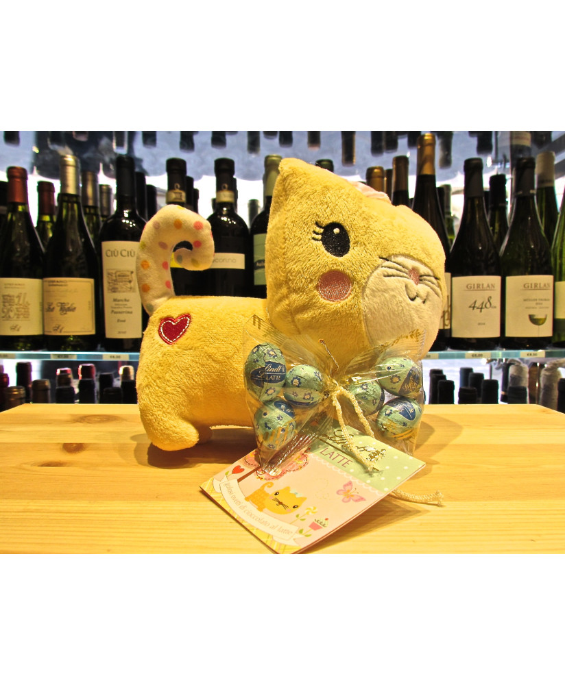 Vendita online Gatto di Peluches - Lindt, con ovette ripiene al latte ...